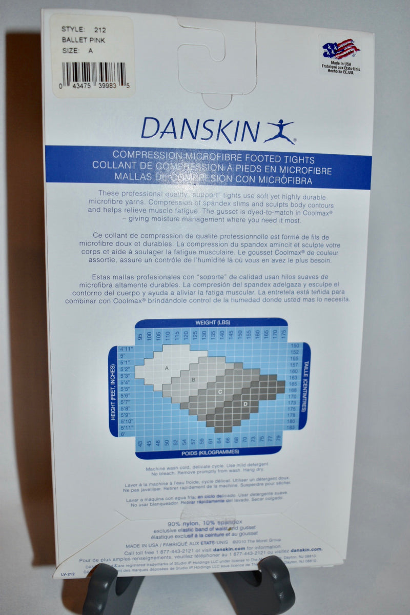 Danskin Ballet Pink Compression Footed Tights – A La Seconde Dancewear